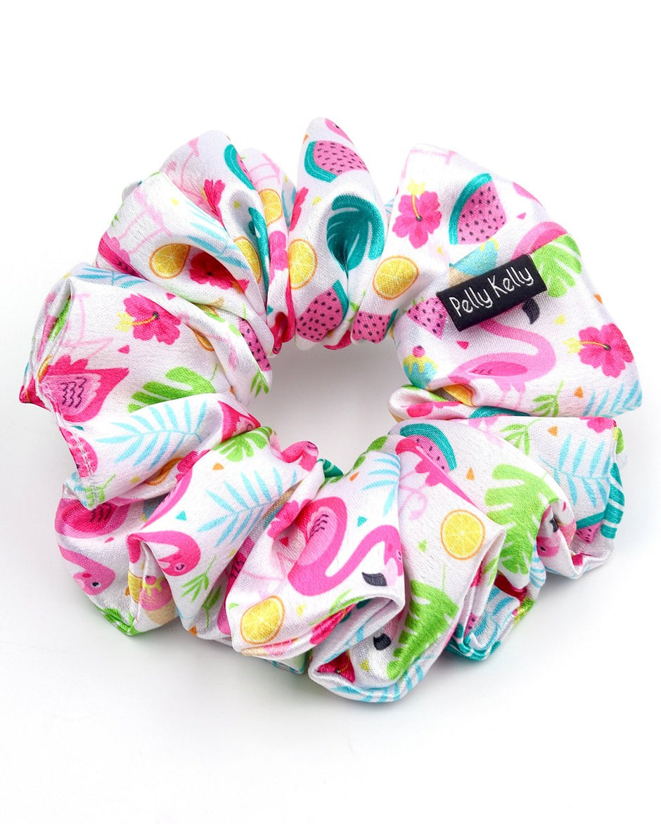 Printed Satin Large Scrunchies – Pelly Kelly